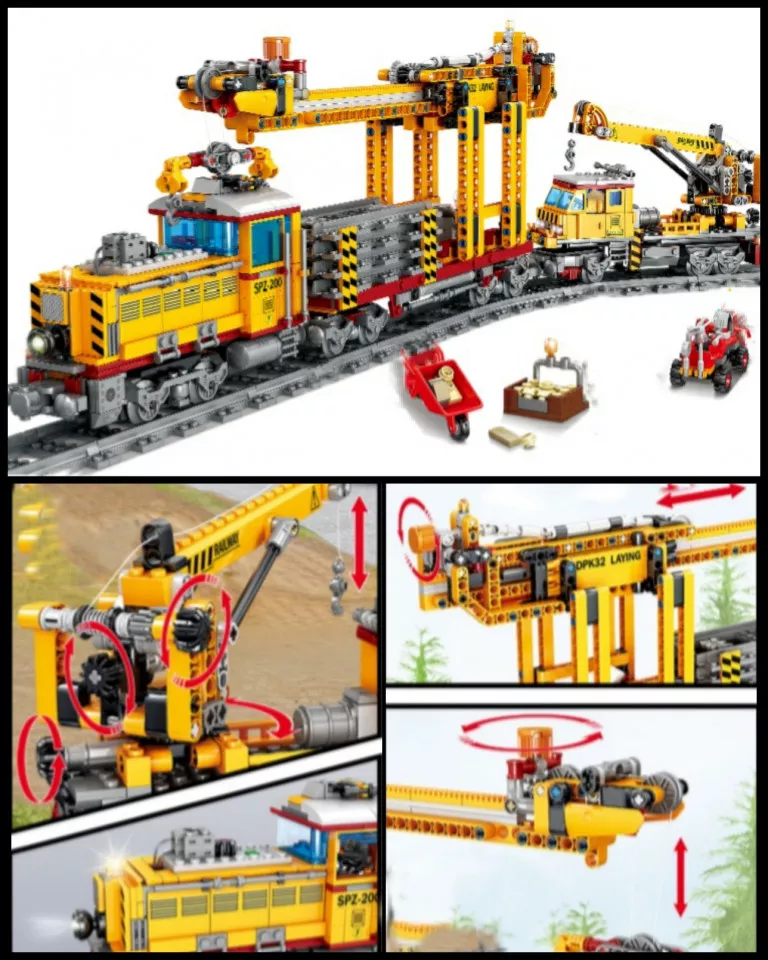 Trenulet electric AVA tip pod rulant din piese de constructie 4z3_10020 ...