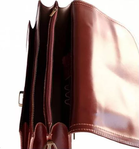 Geanta dama pentru acte din piele naturala coniac DFS117A DFS117A - cel.ro