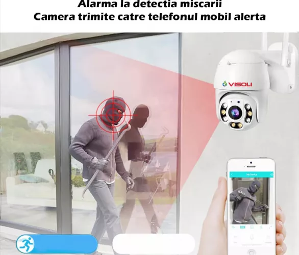 Camera de supraveghere WIFI Visoli and reg QW25-5 5MP Lentile Sony de ...