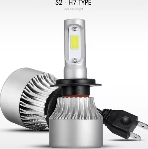 Set LED H7 18W 6500K 8000LM S2-COBH7 - cel.ro