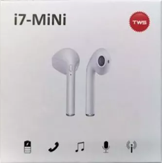 Set 2 Casti Bluetooth TWS i7 Mini toc incarcare alb la CEL.ro