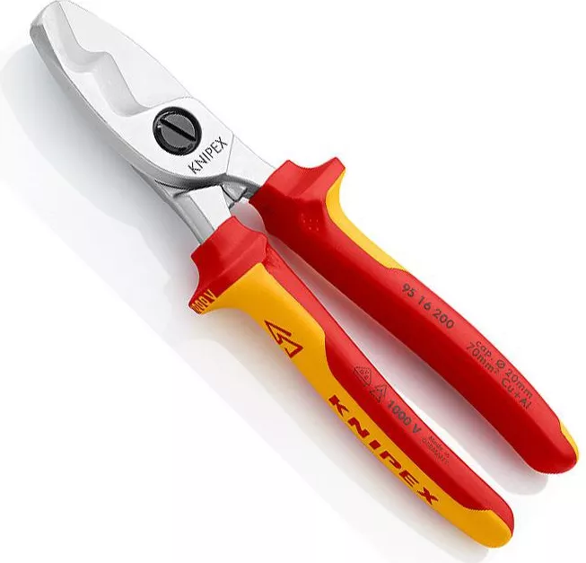 Cleste pentru taiat cabluri si sarma VDE 70 mm2 200 mm Knipex 9516200 ...