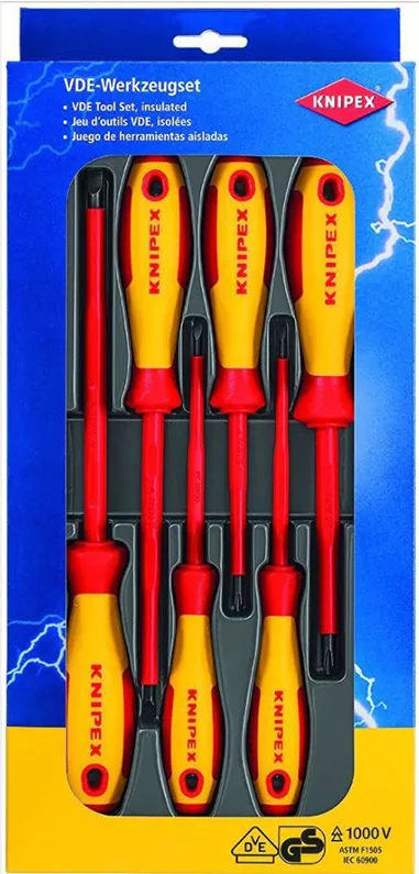 Set 6 surubelnite KNIPEX izolate VDE 1000V 002012V01 - cel.ro