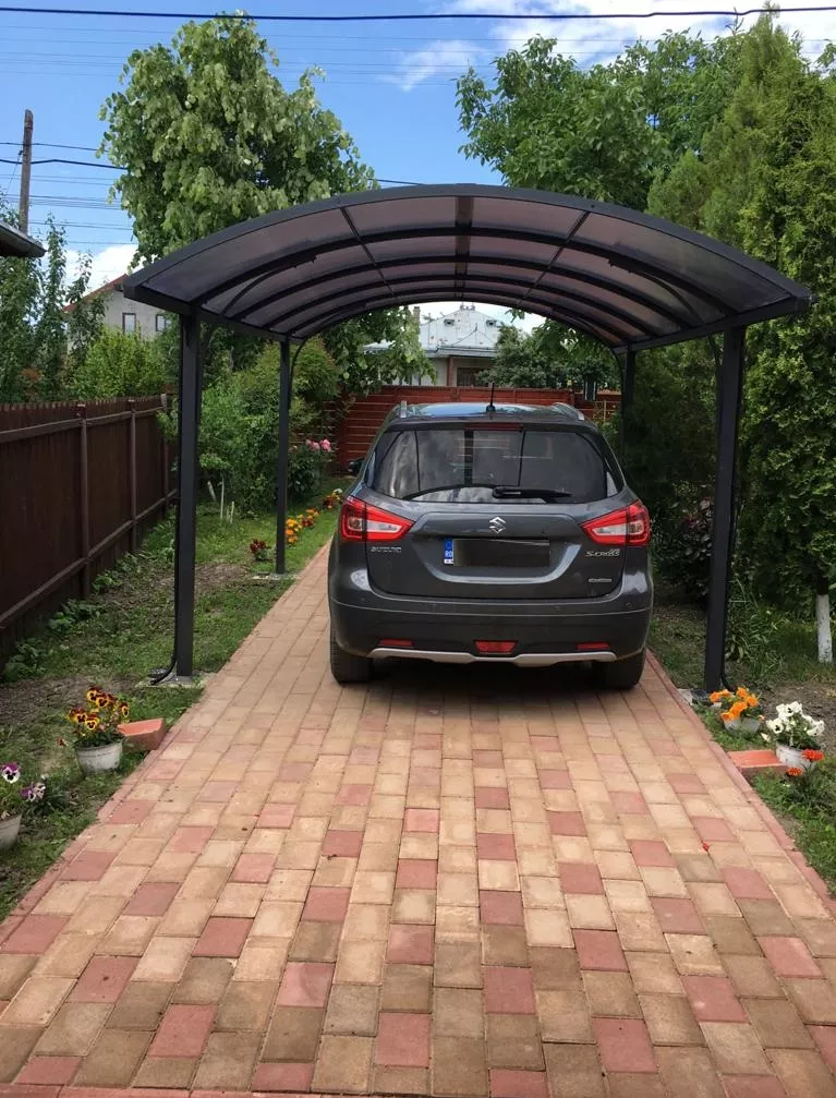 Copertina Auto Carport Arcadia Hobby Metal Aluminiu/Policarbonat Gri ...