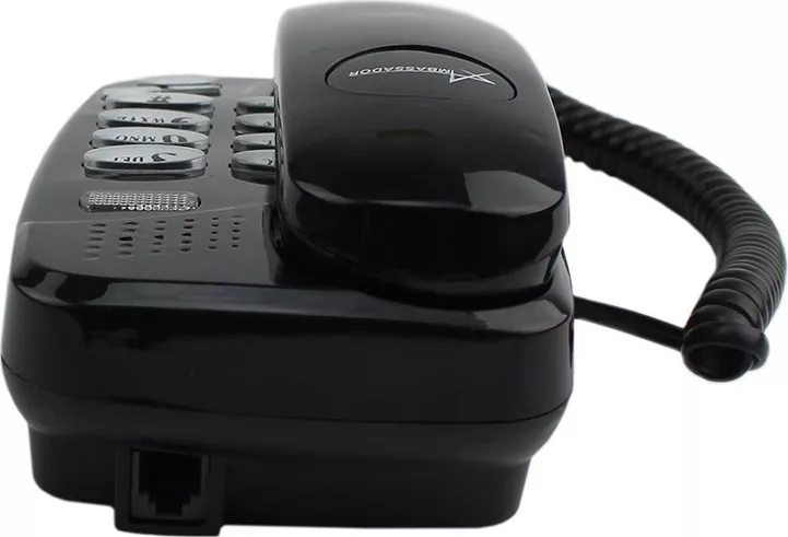 Telefon fix cu fir montabil pe perete tastatura iluminata redial mute flash - cel.ro