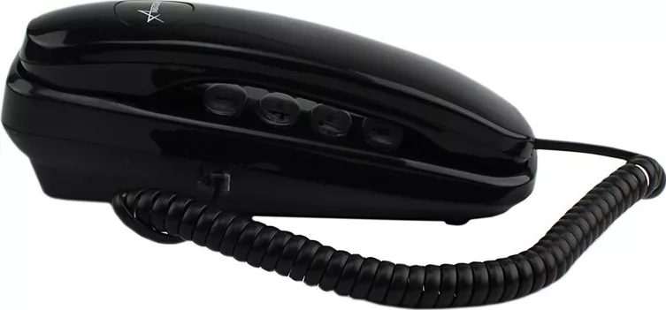 Telefon fix cu fir montabil pe perete tastatura iluminata redial mute flash - cel.ro