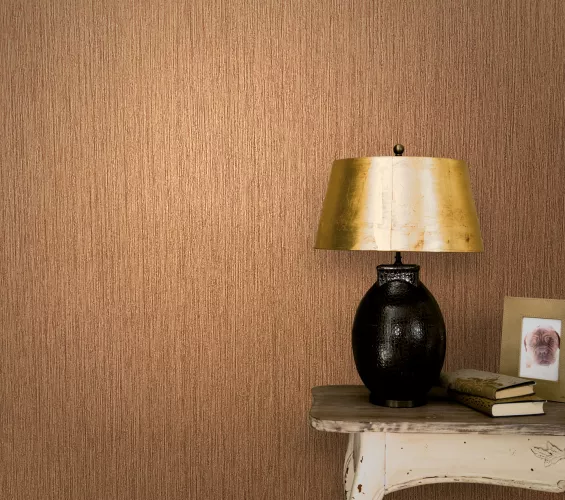 Tapet decorativ simplu uni maro ruginiu birou baie hol Vintage Deluxe ...