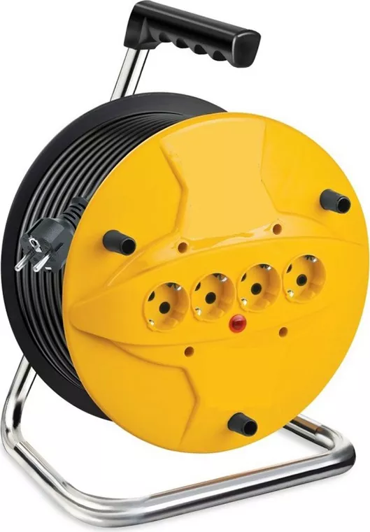 Rola Cablu Prelungitor pe Tambur Lungime 50 m 3 Fire de 2.5 mm 4 Prize ...