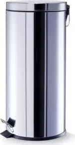 Cos de gunoi rotund cu pedala Clickevo Inox H 63cm 31 5cm 40 Litri ...