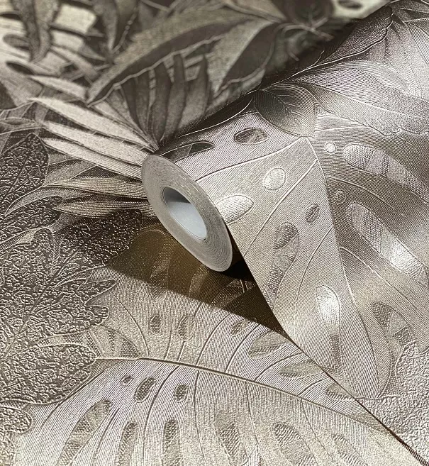 Tapet cu frunze extralavabil auriu sidefat Botanica 33303 33303