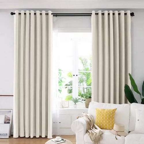 Set draperie din catifea blackout cu inele albe Madison 150x265 cm ...