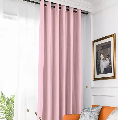 Set draperie din catifea blackout cu inele albe Madison 200x270 cm ...