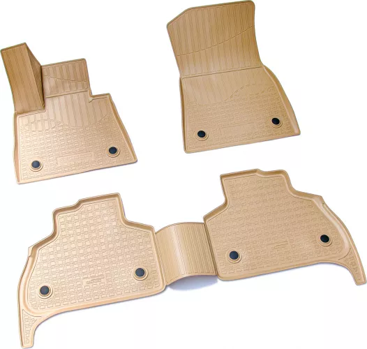 Set de 5 covorase bej cauciuc 3D stil tavita premium pentru BMW X5 G05 ...