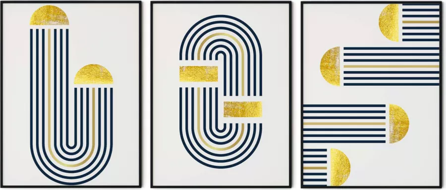 Set 3 tablouri Intaglio Stil Abstracte print pe hartie foto Fine Art ...