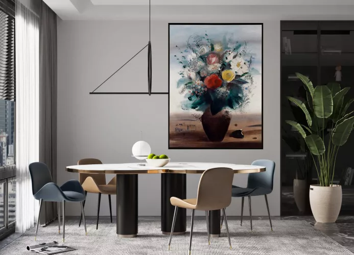 Tablou canvas Intaglio color Clasic Buchet de Flori print pe panza ...