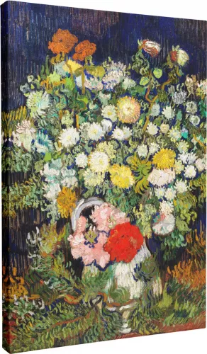 Tablou canvas Intaglio color Clasic vaza cu flori Bouquet of Flowers in ...