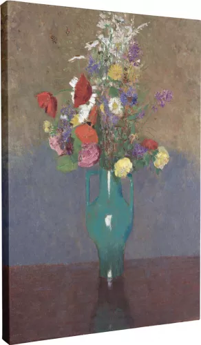 Tablou canvas Intaglio color Clasic Vaza cu Flori colorate print pe ...