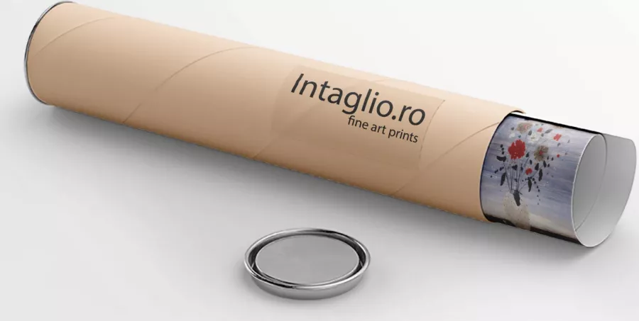 Tablou canvas Intaglio color Clasic Vaza cu Flori de primavara print pe ...