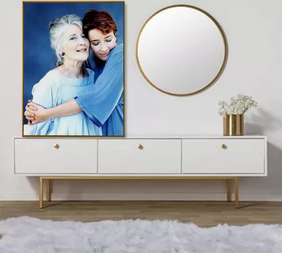 Tablou cu rama personalizat cu fotografia ta cu mama Intaglio color ...