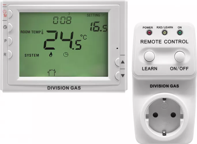 Termostat de ambient programabil wireless cu receptor tip priza DG908 ...