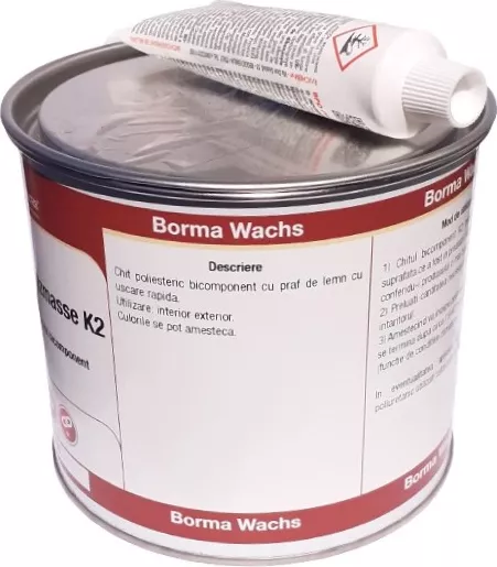 Chit bicomponent pe baza de solvent pentru lemn Borma Wachs 750 grame ...