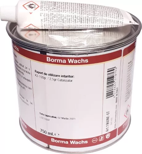 Chit bicomponent pe baza de solvent pentru lemn Borma Wachs 750 grame ...