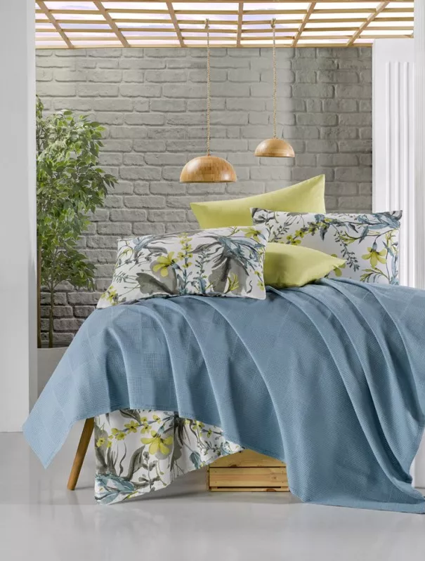 Set pat dublu cuvertura cearsaf si 2 fete de perna Begenal Ethnic DOMUS Asya - cel.ro