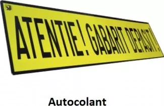 Autocolant -Atentie Gabarit depasit- trailer AAVLJ - cel.ro
