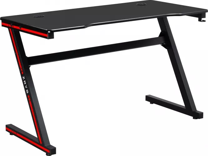 Birou pentru computer cu iluminare led RGB din metal negru rosu la CEL.ro