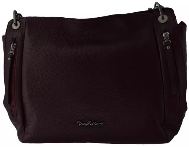 Geanta dama din piele naturala marca Tony Bellucci 0092-30-P-64 bordo - cel.ro