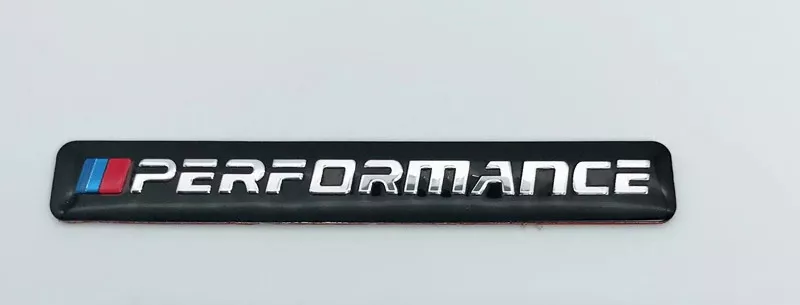 Sticker emblema 3D auto scris BMW M Performance negru X1 X3 X4 X5 X6 ...