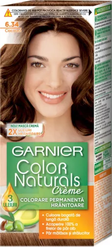 Vopsea de Par Permanenta Garnier Color Naturals 6.34 Ciocolata 110 ml ...