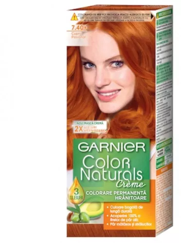 Vopsea de Par Permanenta Garnier Color Naturals 7.40 Cupru Pasional 110 ...