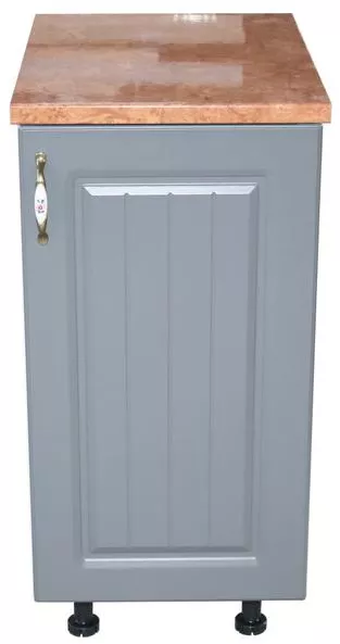 Corp inferior cu 1 Usa Zebra Alb/Mdf Gri si blat Calvados 40 x 85 x 60 ...