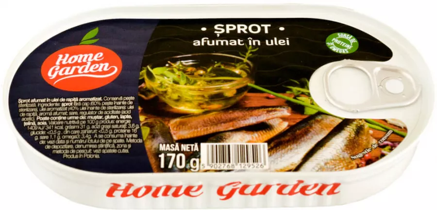 Sprot Afumat in Ulei Home Garden 170 g - SFW129526