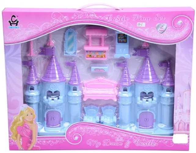 Set de joaca Castelul magic cu figurine castel caleasca si mobilier la ...