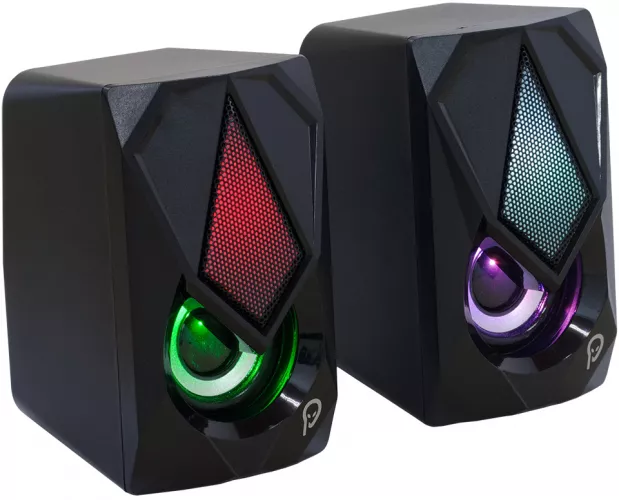 BOXE SPACER Gaming 2.0 RMS 6W 2 x 3W control volum 4 x LED USB power ...