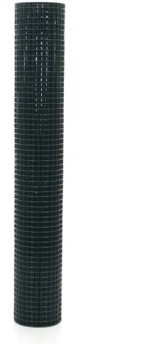 Plasa de gard zincata acoperita cu PVC usor de instalat verde 1 x 10 m ...