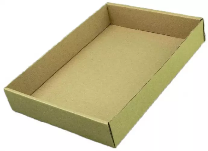 Set 100 Tavite 305x225x50 mm Carton Ondulat Natur - MEGAAT2135