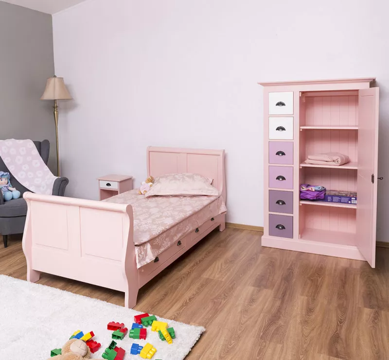 Set mobila dormitor copii lemn masiv-Diverse nuante-Francesca Decor la ...