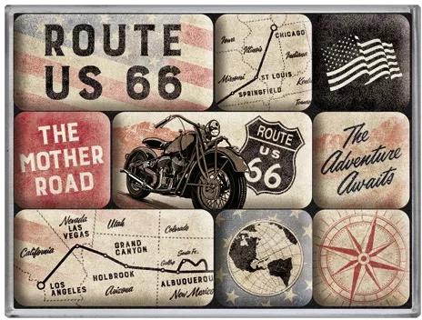 Set magneti Route 66 Bike Map vaow_123434879 - cel.ro
