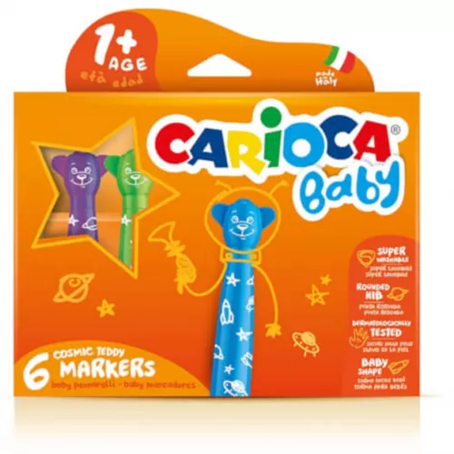 Carioci Carioca Teddy Markers Baby Non-Toxice Set 6 Culori - ADAC42815 ...