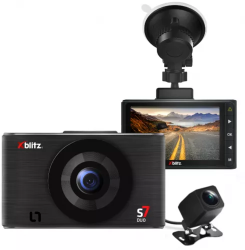 Camera auto video Dual Full HD 1920 x 1080p 30 fps Negru s7 duo black ...