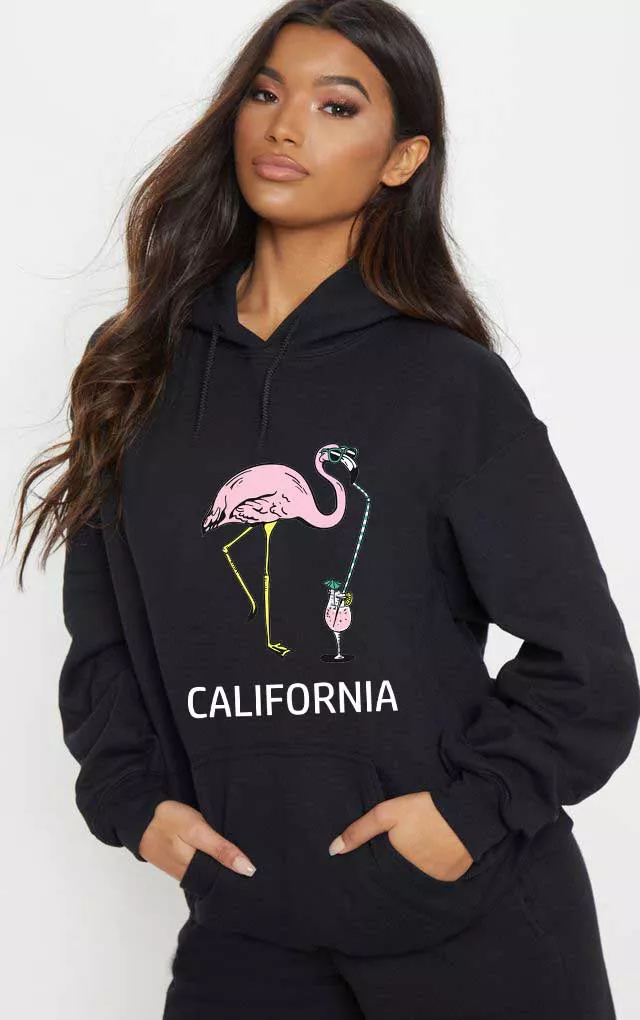 Hanorac dama negru - California XL DH0026-4