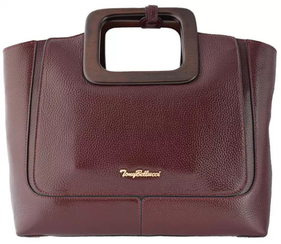 Genti dama din piele naturala marca Tony Bellucci 0447-1907-30-64 bordo - cel.ro