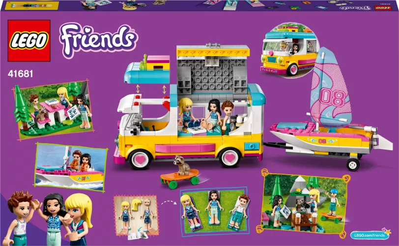 Lego friends - furgoneta de camping si barca cu panze - 487 piese ...