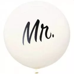 Balon gigant inscriptie Mr diametru 36 inch material latex alb 85427 ...