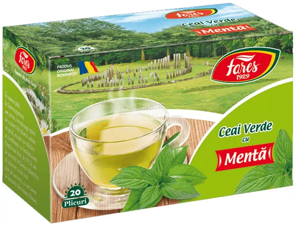 Ceai Verde cu Menta 20 plicuri Fares 5941141014448