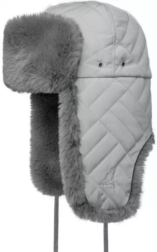 Caciula Kangol Quilted Trapper Gri K4374-Gri - cel.ro