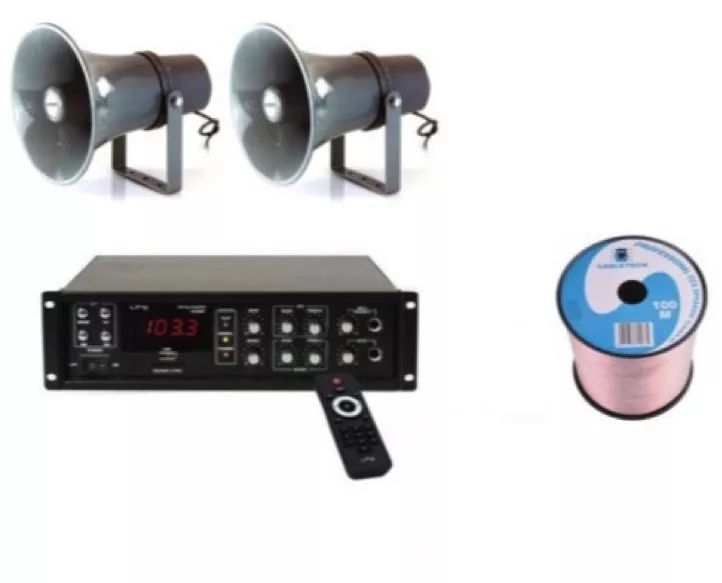 Sistem Sonorizare Biserica Profesional si ieftin Pentru exterior 2x Goarne 60w Usb Bluetooth 0h6_a10